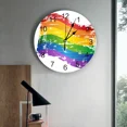 Flag Lgbt Pride 3d Wall Clock Modern Design Farmhouse Decor Kitchen ...