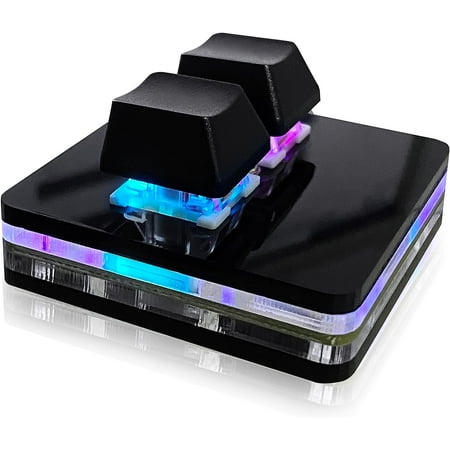 N/A NONO OSU 2-Key Red axis Gaming Keyboard,Mini Mechanica RGB keypad for macros and Rhythm ...