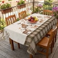 Cartoon Deer Bear Hedgehog Table Cloth 52x70in, Waterproof Rectangle ...
