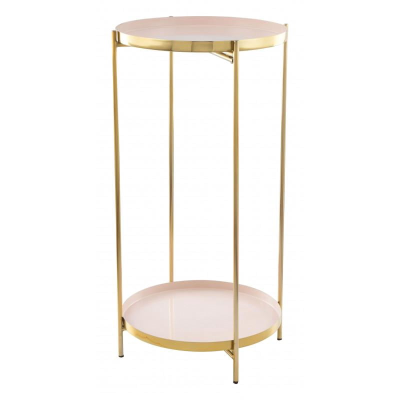 Mesa Lateral Kessa Muebles Jenna Blanco Oro | Walmart en línea