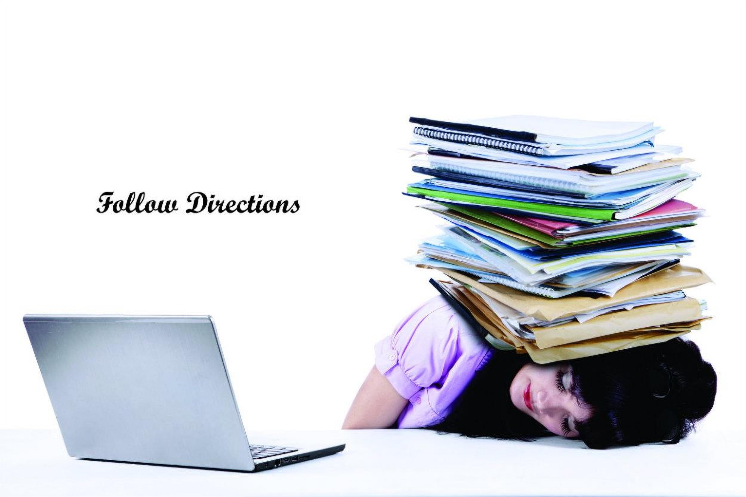 Custom Wall Decal Sticker : Follow Directions Daycare Preschool School ...