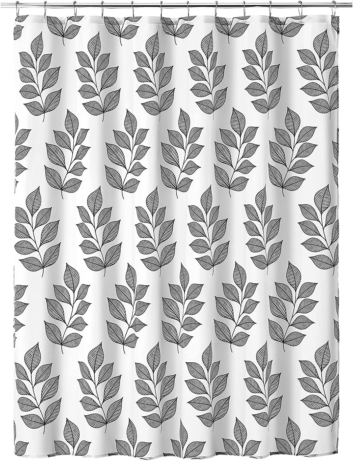 Fabric Shower Curtain, Machine Washable, Quality Reinforced Buttonholes ...