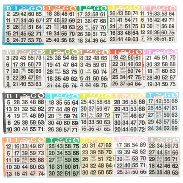 Disposable Bingo Cards