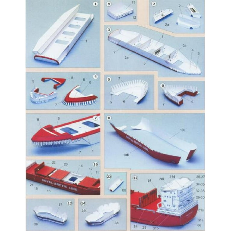 1:400 Ship Paper Model Danish Container Ship Mary Arctica, 41% OFF