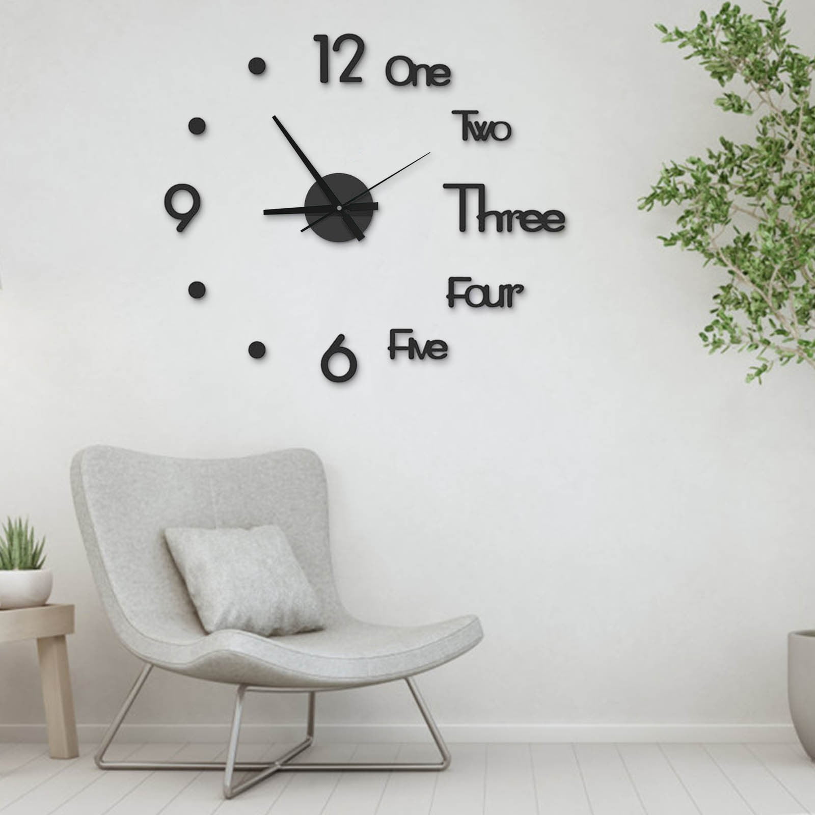 BeforeyaynLarge Wall Clock Watch DIY Sticker Wall Clocks Pared Home ...