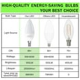 GOSCHE 6-Pack E12 LED Ceiling Fan Light Bulbs, 60W Equivalent, 5000K ...