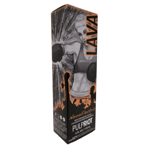 Pulp Riot Semi-Permanent Neon Hair Color 4oz- Lava - Walmart.com