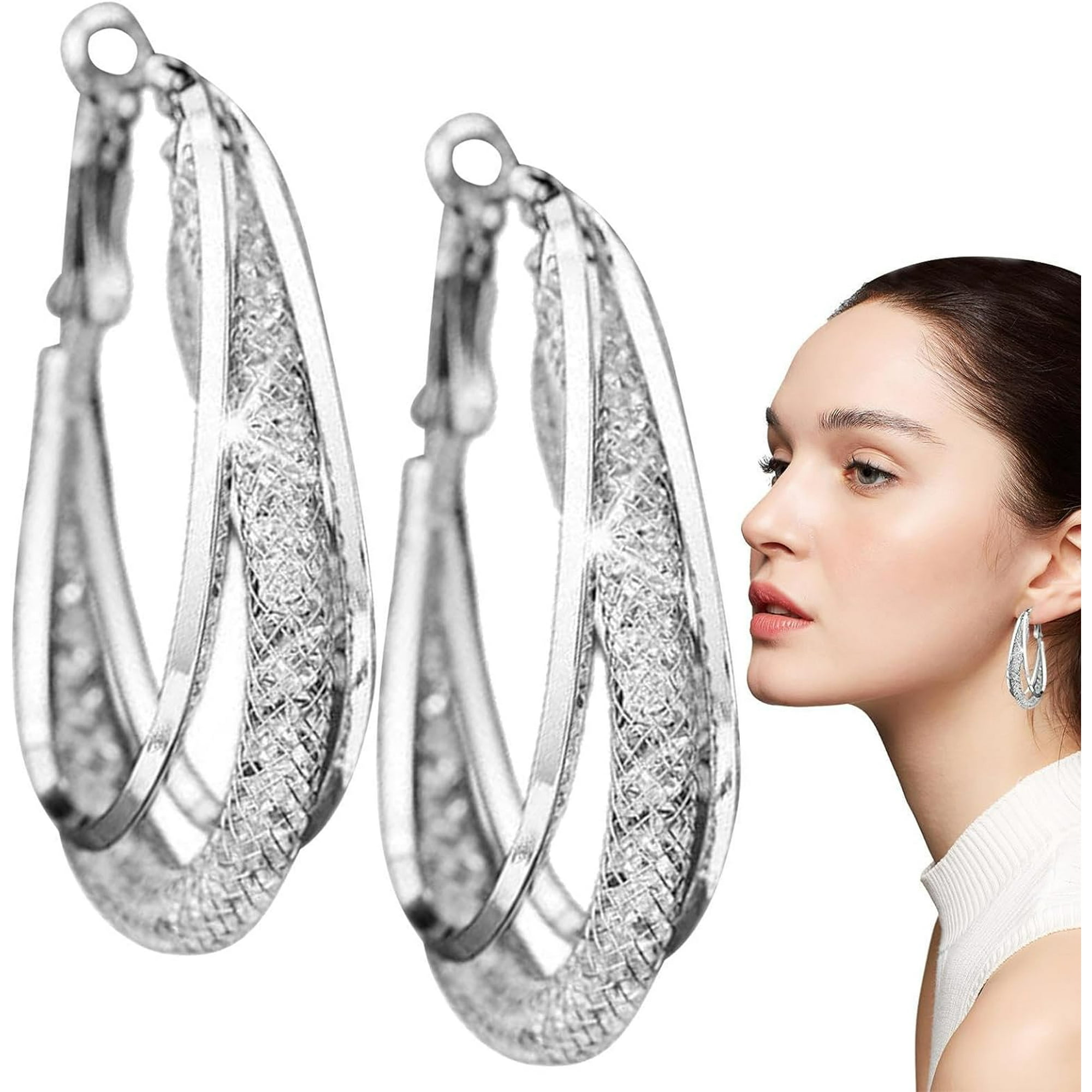 Click here for Xinqihang Oval Earrings For Women-Lightweight And... prices
