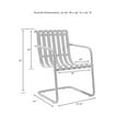 Crosley Brands Gracie 2Pc Outdoor Stainless Steel Chair Set Red - 2 ...