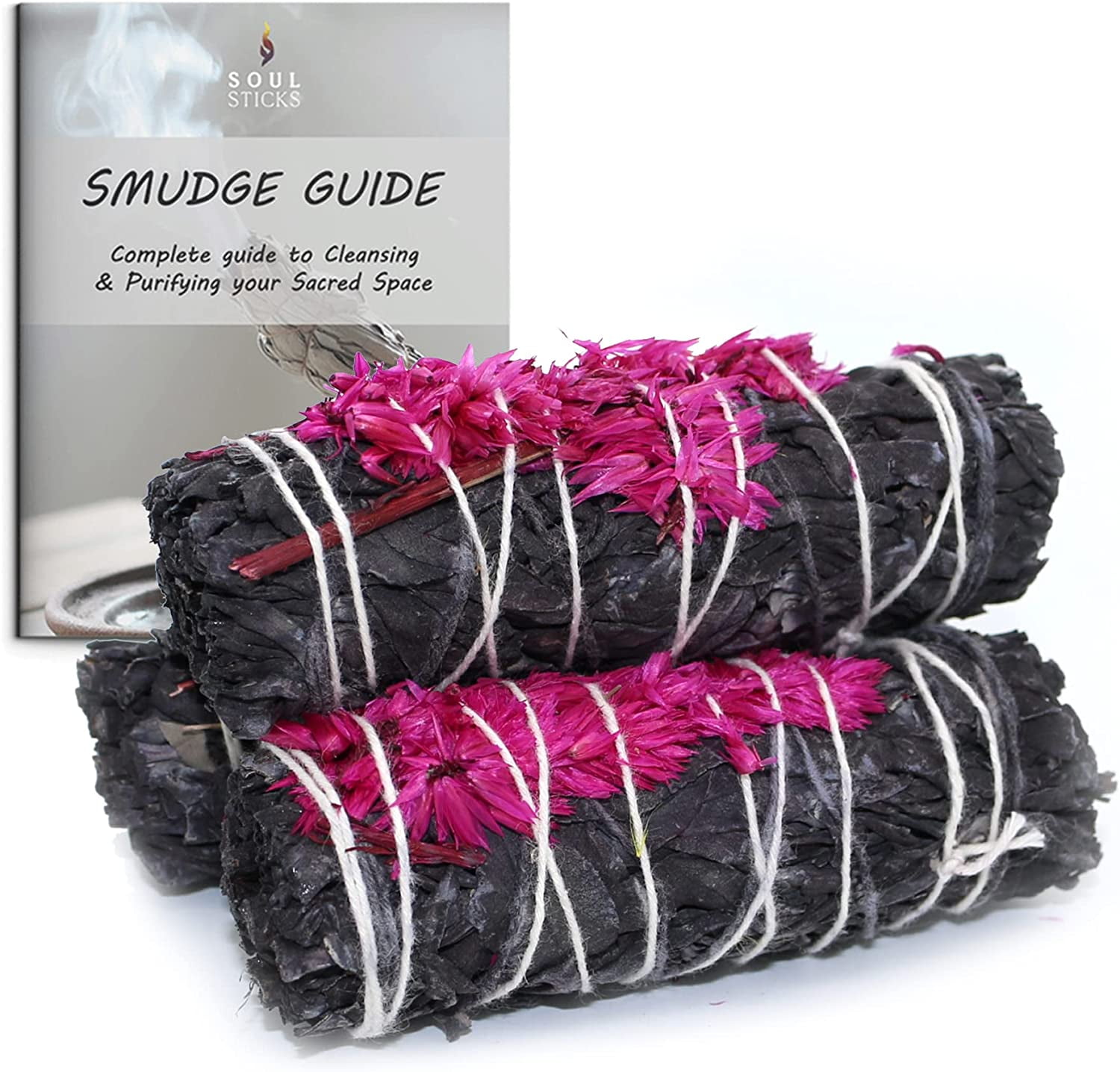 Soul Sticks Floral White Sage Smudge Sticks Bundles with Flowers and ...
