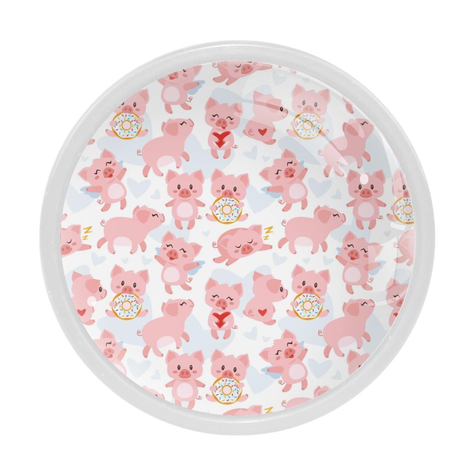 4 Pcs Pigs in Different Poses Knobs for Kitchen Cabinet Cupboard ...