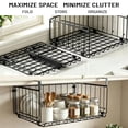 2 Pack Under Cabinet Storage Baskets, No Drilling Hanging Metal Wire ...