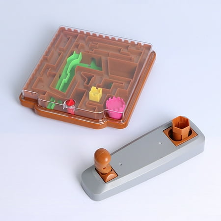Children Kids 3D Handle Control Maze Ball Plastic Ball Maze Puzzle Game ...
