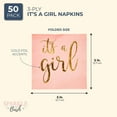 50 Pack It's a Girl Napkins for Baby Shower, Gold Foil Party Supplies ...