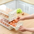 Glass Food Storage Containers Filament Storage Double Egg Organizer Space Saving Kitchen