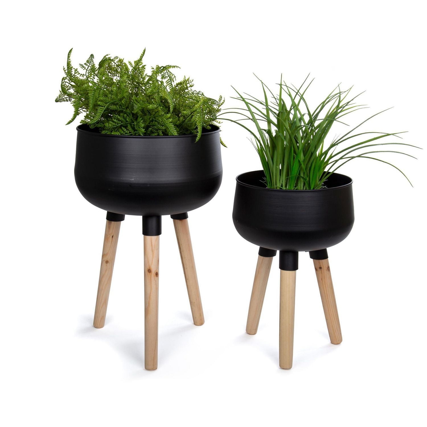 Click here for Truu Design Large Decorative Metal Planters With W... prices