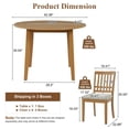 5-Piece Round Dining Table Set for 4 People Folding Wood Dining Table ...