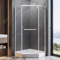 Neo-Angle Corner Shower Enclosure 36" x 36" x 72", Frameless Pivot ...