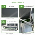 63" Pet Wooden Cage Pen Backyard PC Roof with Run Box - Walmart.com