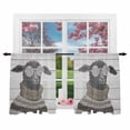Black Sheep Sheer Curtains for Living Room Bedroom, Glasses Brown ...