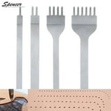 Spencer White Steel 1/2/4/6 Prong Leather Hole Punch Tool Craft Pricking Iron Diamond Lacing ...