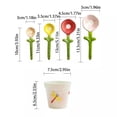 5Pcs Flower Design Ceramic Measuring Spoon Kit with Flowerpot Holder ...