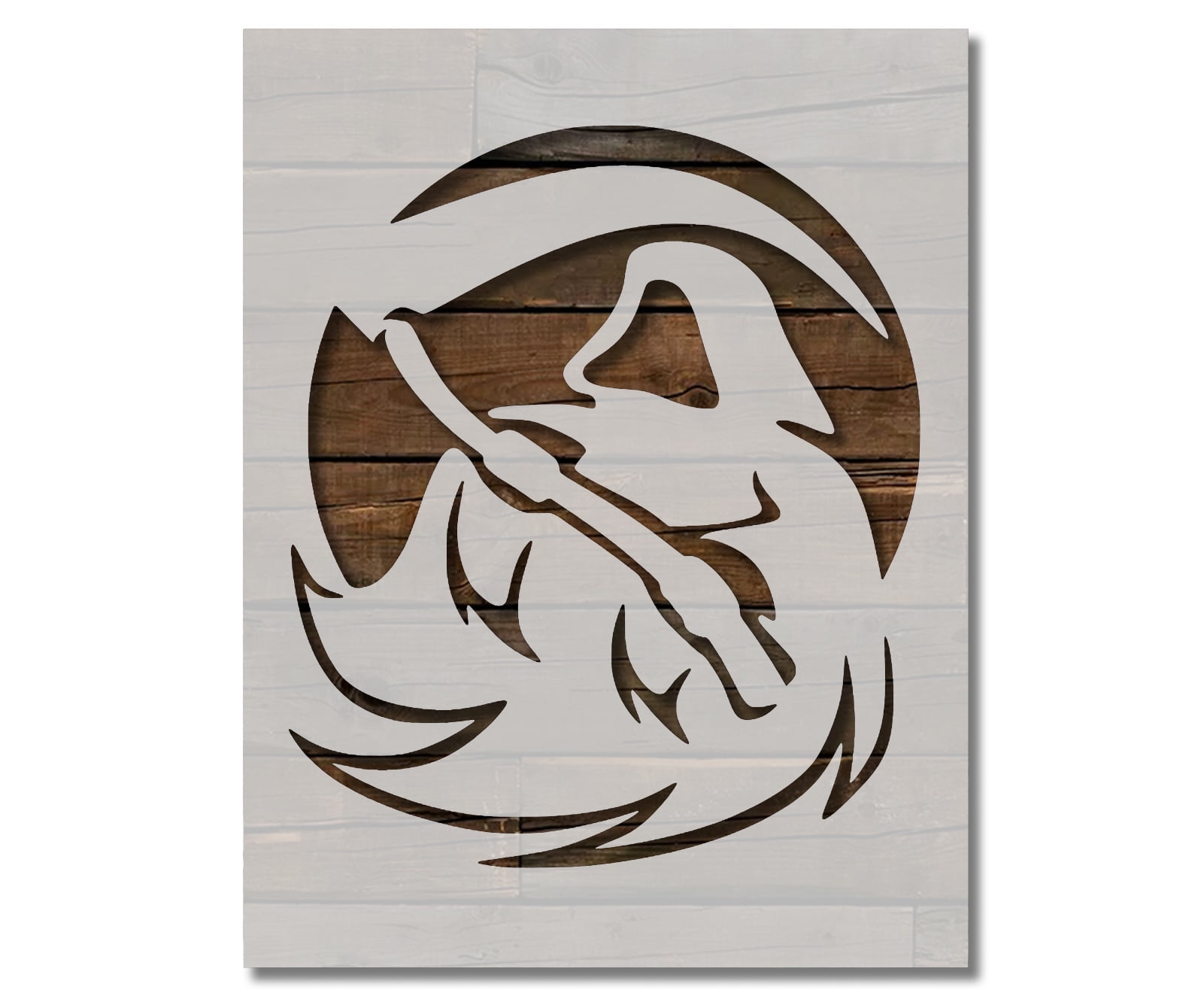 Grim Reaper Death Scythe Stencil Template Reusable 8.5 x 11 for ...