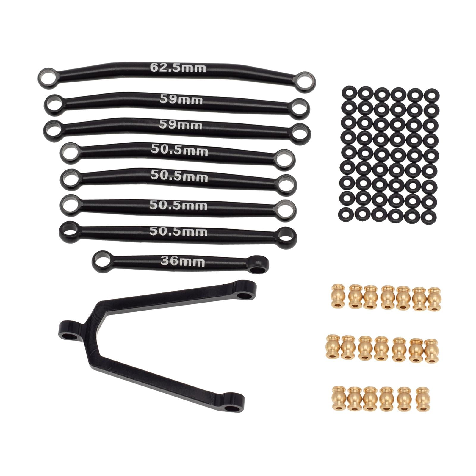 Rod Linkage - Rod End for Axial SCX24 90081 1:24 RC Car Black - Walmart.com