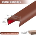 U-Shaped Rubber Edge Protector Strips Brown Fit 3/4" - L10' For Cabinet ...