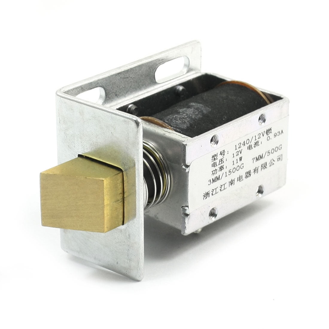 DC 12V Spring Loaded Linear Motion Solenoid Electromagnet 3mm 1500g 7mm ...