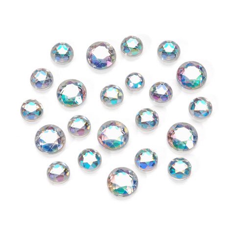 Rhinestone Round Crystal Ab 8 11Mm .5Lb - Walmart.com - Walmart.com
