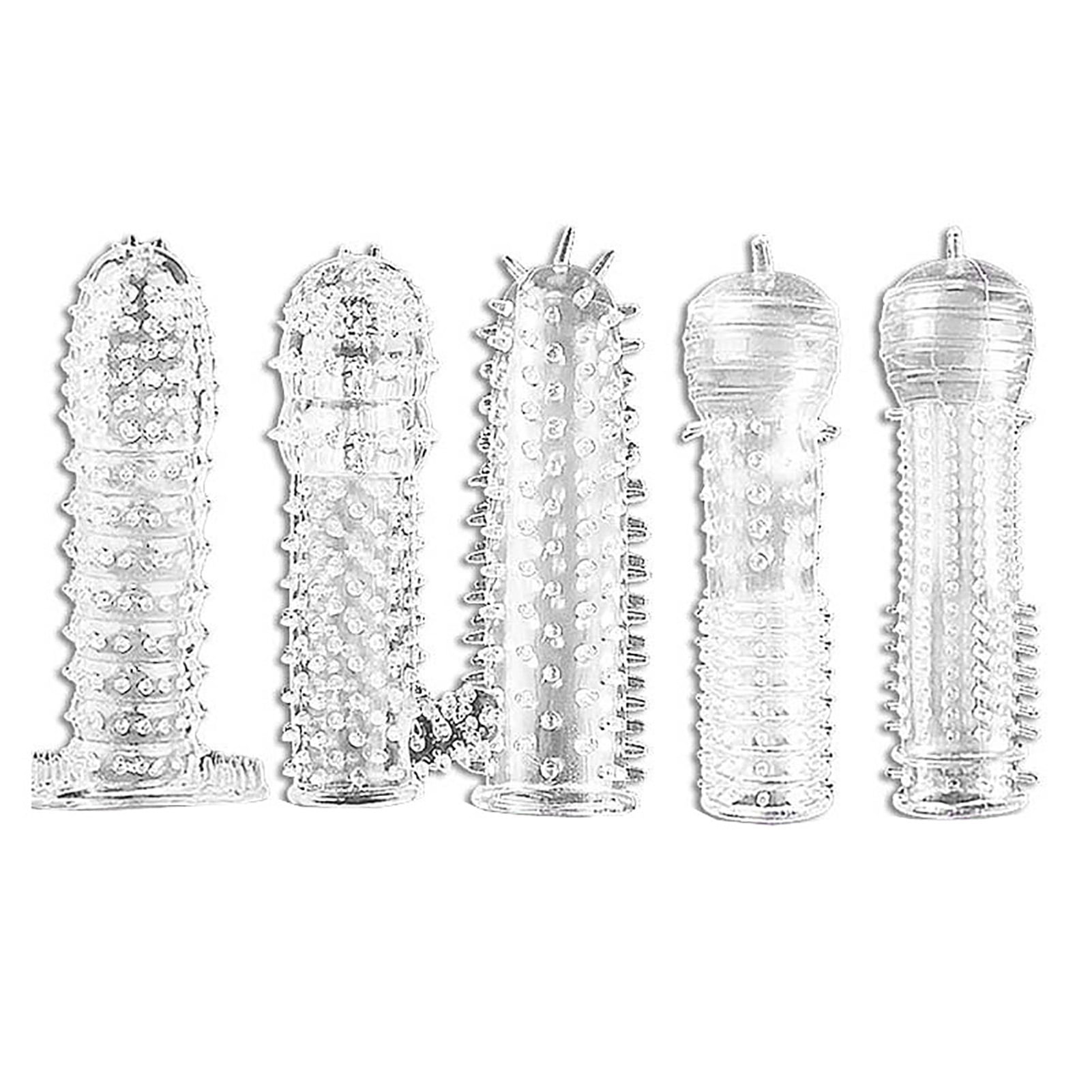 5 condones de extensión con puntos y estrías, de alta elasticidad ...