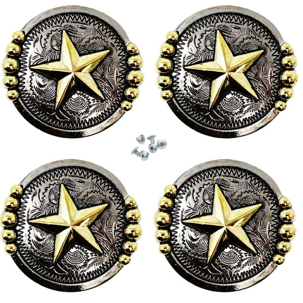 Set of 4 Screw Back Conchos Western Saddle Co625 - Walmart.com