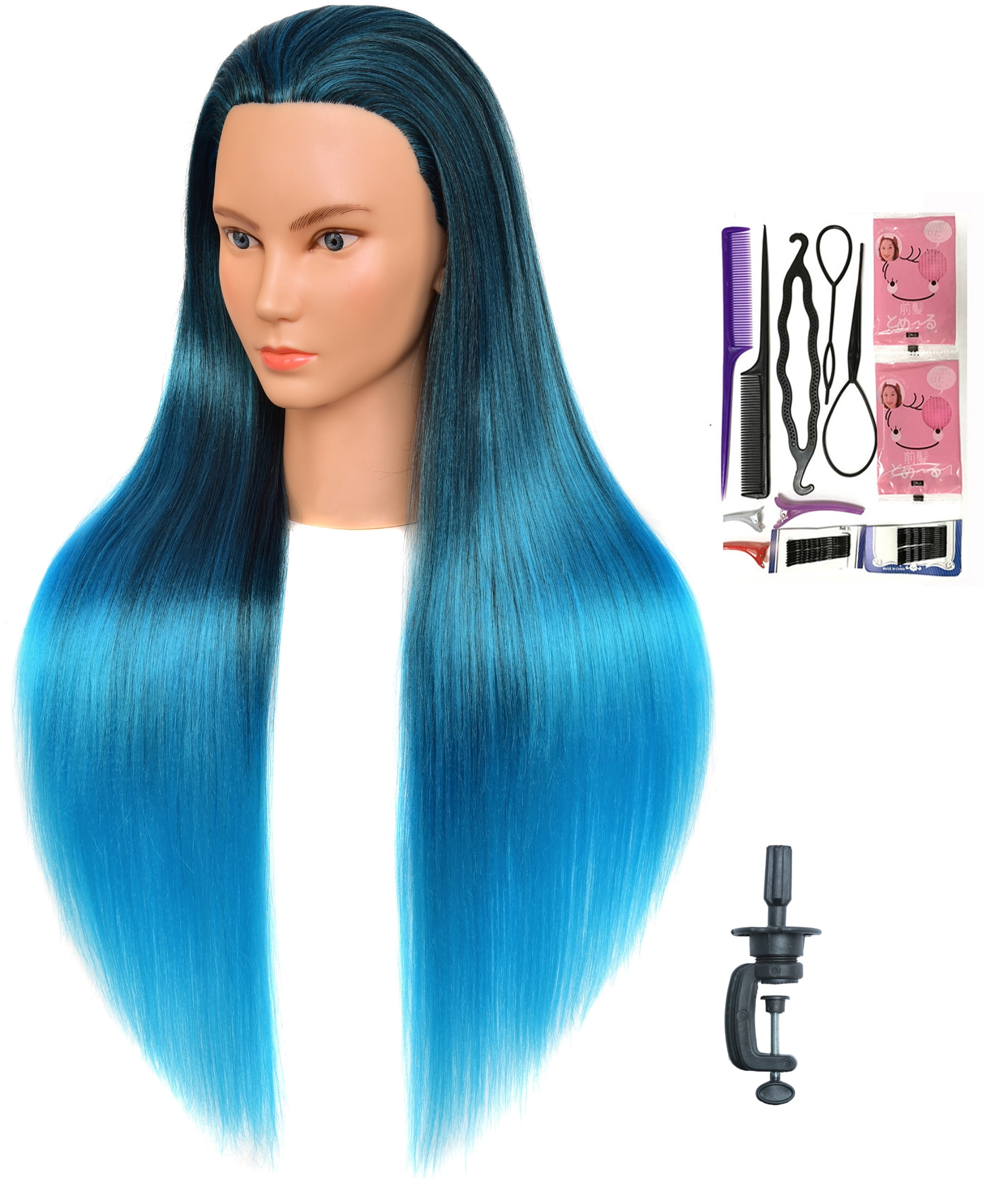 Bellrino Cosmetology Mannequin Manikin Training Head with Synthetic ...