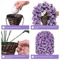 Artificial Pansy Flowers Light Purple 4Pcs with Basket for Outdoor ...