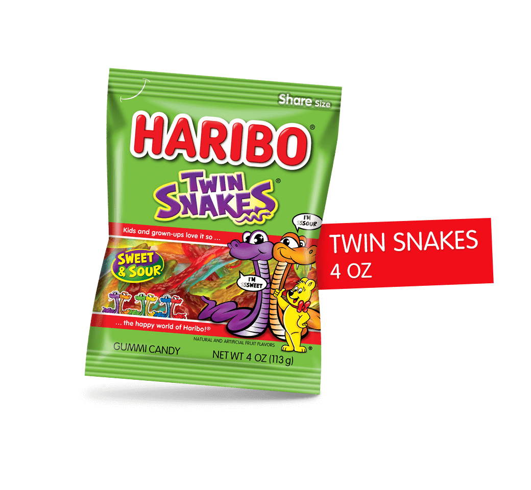 GO FOR THE (T)WIN! HARIBO TWIN SNAKES are the perfect combination of ...