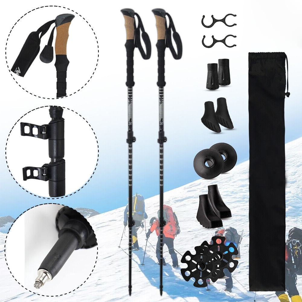 Roamrider Carbon Fiber Trekking Poles Walking Stick, Stretchable Hiking ...