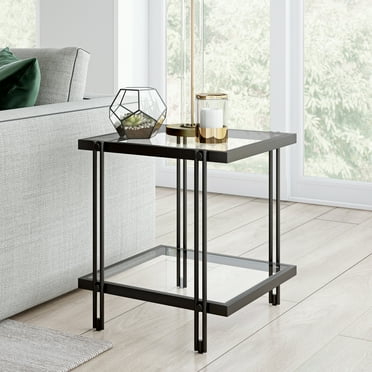 Safavieh Solstice Round Modern Glam Side Table, Black/Gold - Walmart.com