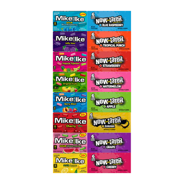 Mike and Ike Mini Candy Boxes, 28 Pack, 7 Flavors, 0.78oz Each, Sour ...
