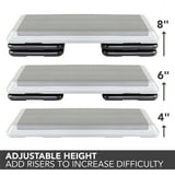 The Step Original Health Club Aerobic Step Risers in Black/Gray for Use ...