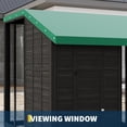 Studyset Weatherproof Outdoor Dog Kennel, Galvanized Steel Roof, Secure ...
