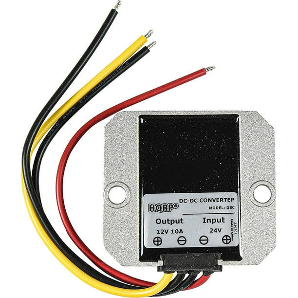 HQRP DC-DC Step Down Converter 24V to 12V 10A 120W Power Supply Adapter Compatible with Golf ...
