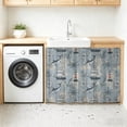 Blue Grey Nautical Cabinet Curtains 28" W x 35" L Vintage Boats ...