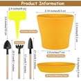 20 Pack Plastic Planters 4 Inch Plant Flower Pot with Trays, Seedlings ...