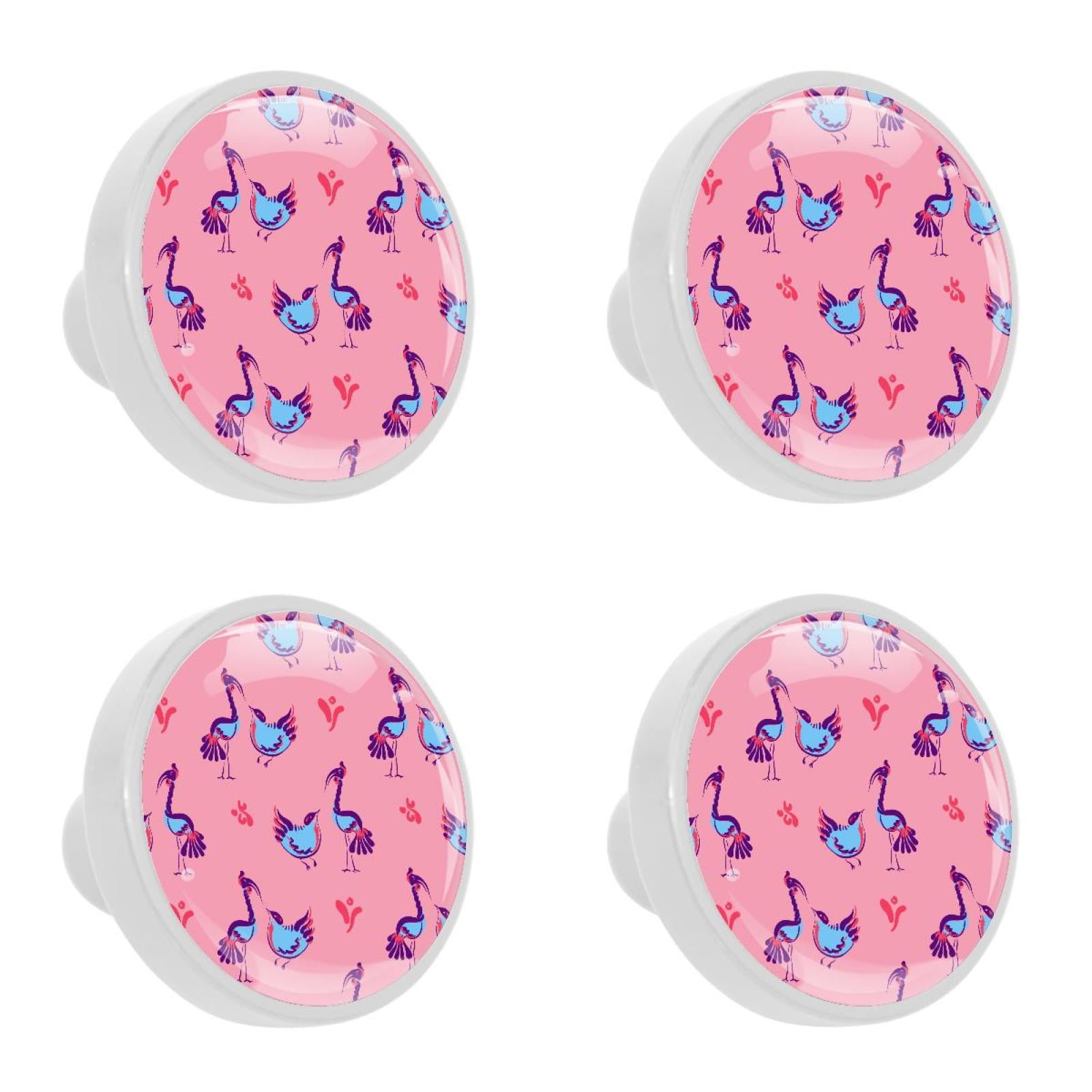 4 Pcs Bird Calligraphy Knobs for Kitchen Cabinet Cupboard Dresser ...