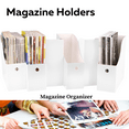 Evelots 6-Pack White Magazine File Holder Organizer with Labels ...