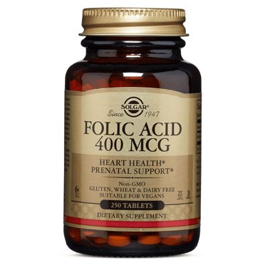 Solgar Folate 1000 mcg Supplements, Metafolin Acid Tablets, 120 Ct ...