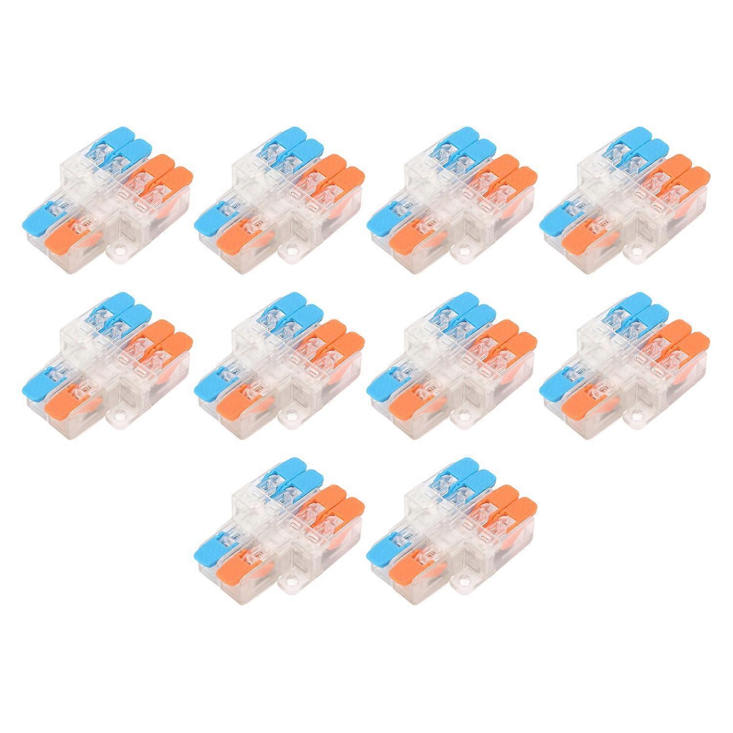 10 Pcs Quick Wiring Connector 2 in 4 Out 0.5 To 6mm² Wire Conductor ...