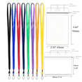 BPPEG Lanyard with Id Holder 50 Pcs Waterproof Name Tag Horizontal ...