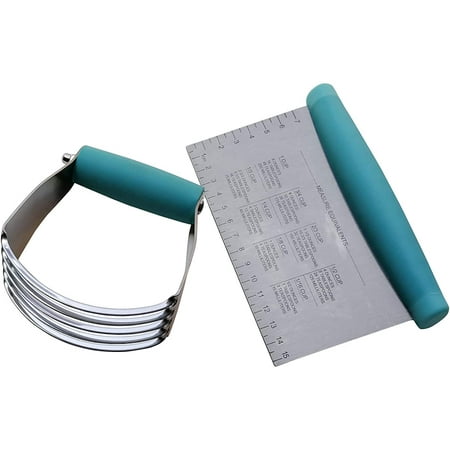 Dough Blender and Bench Scraper,Stainless Steel Pastry Cutter ...